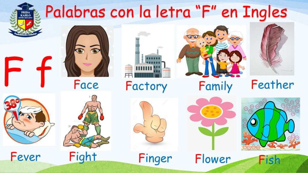 LA LETRA F En INGLES Y ESPA OL PALABRAS CON F F LA LETRA F En INGLES Y ESPA OL PALABRAS CON F F